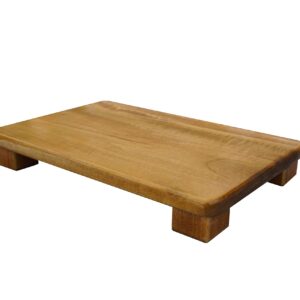 Foot Stool, 2" Tall, Poplar, (Made in The USA) (2" Tall Sq Legs, Maple Stain)