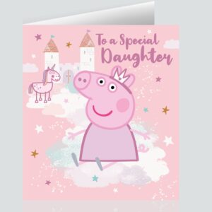 Danilo Promotions LTD Daughter Birthday Card, Peppa Pig Daughter Birthday Card, Daughter Birthday Card Peppa Pig, Happy Birthday Card Daughter