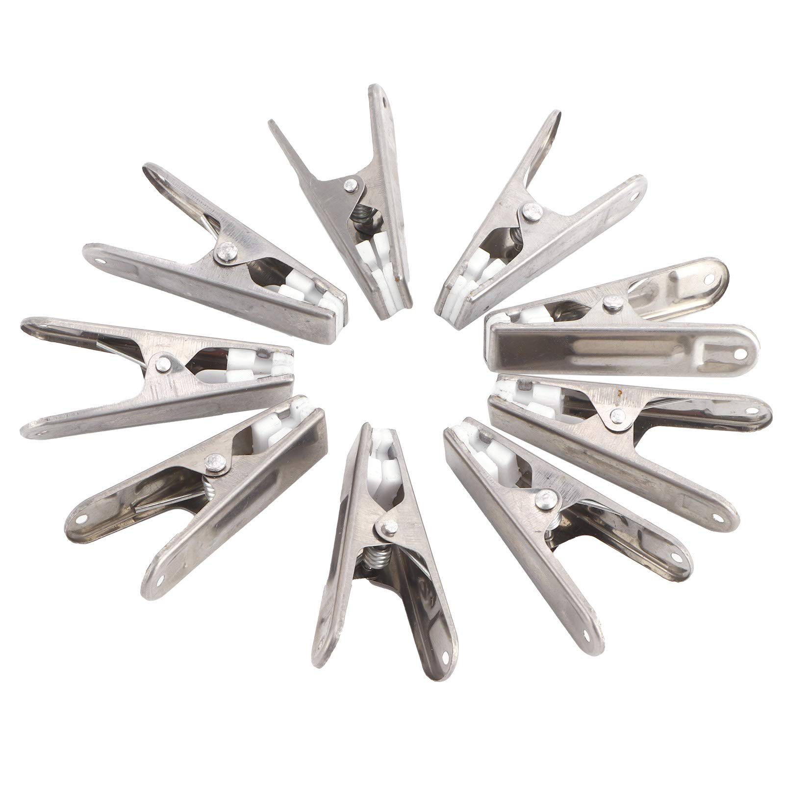 Clothes Clip, 20pcs Stainless Steel Laundry Clips with Heavy Duty Clamp Metal Clothes Pegs for Hanging Laundry Home Kitchen Outdoor Travel Office