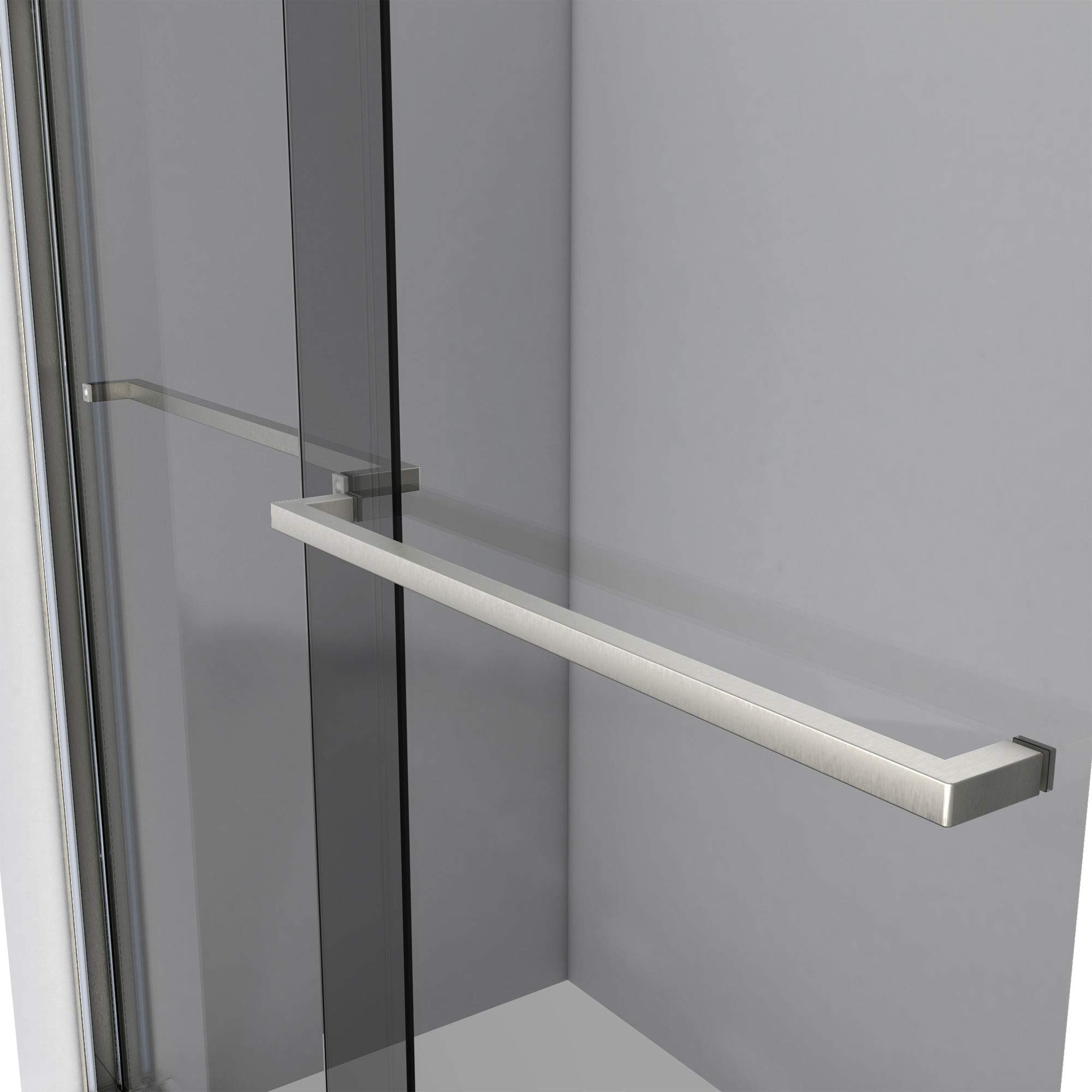 DreamLine Sapphire 56-60 in. W x 60 in. H Semi-Frameless Bypass Tub Door in Matte Black and Gray Glass