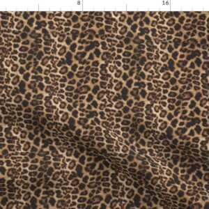 Spoonflower Fabric - Cheetah Leopard Brown Tan Printed on Petal Signature Cotton Fabric Fat Quarter - Sewing Quilting Apparel Crafts Decor