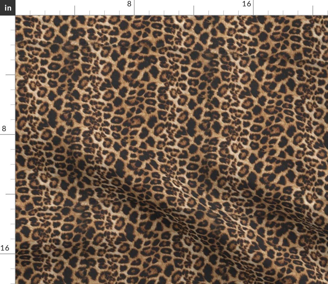 Spoonflower Fabric - Cheetah Leopard Brown Tan Printed on Petal Signature Cotton Fabric Fat Quarter - Sewing Quilting Apparel Crafts Decor