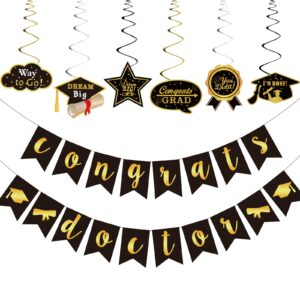 mz.ogm congrats doctor banner and congrats streamers congrats swirl,graduation banner graduation party decorations,congratulations banner graduation party supplies doctor party decorations