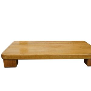 Foot Stool, 2" Tall, Poplar, (Made in The USA) (2" Tall Sq Legs, Maple Stain)