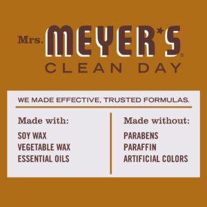 MRS. MEYER'S CLEAN DAY Soy Aromatherapy Candle, 35 Hour Burn Time, Made with Soy Wax and Essential Oils, Acorn Spice, 7.2 oz