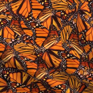 Spoonflower Fabric - Monarch Butterfly Orange Summer Wings Insect Printed on Petal Signature Cotton Fabric by The Yard - Sewing Quilting Apparel Crafts Decor