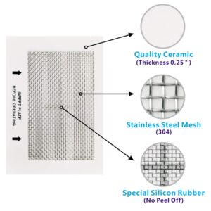 LUFUTATECH Universal Ceramic Ozone Plates for Generic Ozone Generators Washable Purification Air Purifier, 6.5" x 4.5" Inches Replacement Ozone Plates (3 Pack)