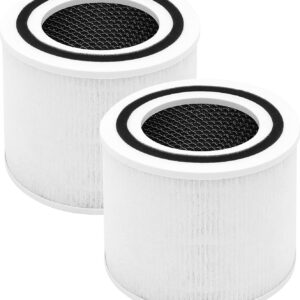 Laukowind for LEVOIT Core P350 Replacement Filte, Grade 3-in-1 True High-Efficiency Activated Carbon Pet Care Allergy Compatible with Part No Core P350-RF Air Purifier Filtes, White (2 Pack)