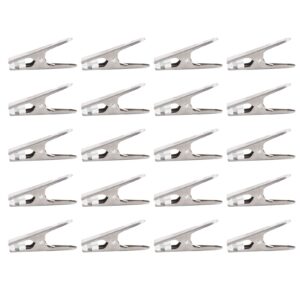 Clothes Clip, 20pcs Stainless Steel Laundry Clips with Heavy Duty Clamp Metal Clothes Pegs for Hanging Laundry Home Kitchen Outdoor Travel Office