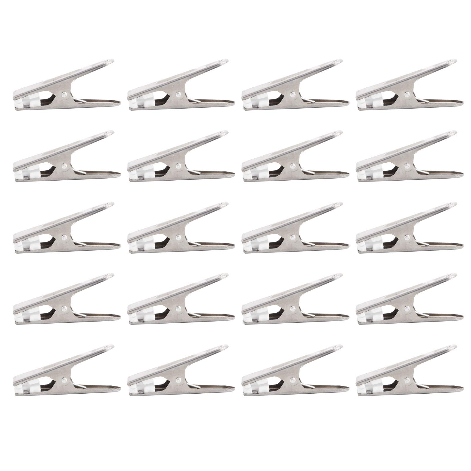 Clothes Clip, 20pcs Stainless Steel Laundry Clips with Heavy Duty Clamp Metal Clothes Pegs for Hanging Laundry Home Kitchen Outdoor Travel Office