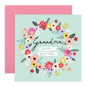 central 23 happy mothers day card grandma - grandma birthday cards - 'grandma, happy birthday' - gift for her women nana - sweet birthday cards for grandmother - comes with cute stickers