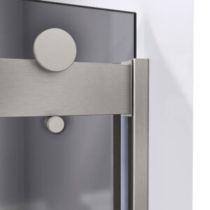 DreamLine Sapphire 56-60 in. W x 60 in. H Semi-Frameless Bypass Tub Door in Matte Black and Gray Glass