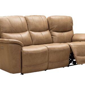 Barcalounger Kaden Power Reclining Sofa, Power Head Rests&Lumbar, Elliott Taupe