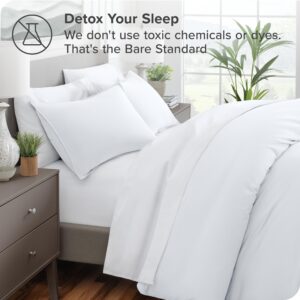 Bare Home Bedding Duvet Cover Twin/Twin Extra Long Size - Premium 1800 Super Soft Duvet Covers Collection - Lightweight, Cooling Duvet Cover - Soft Breathable Bedding Duvet Cover (Twin/Twin XL, White)