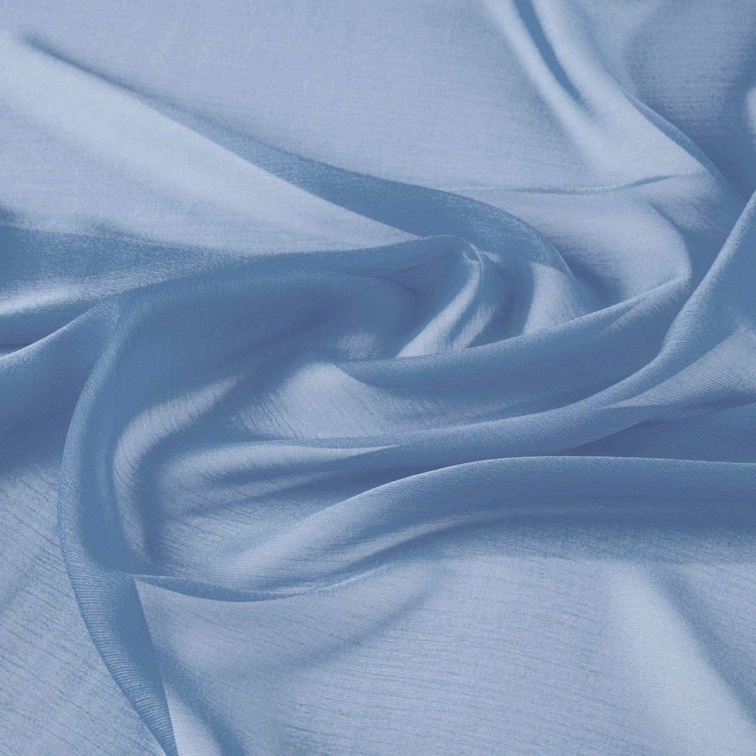 Cationic Chiffon, Blue - 58/60" - Fabric by The Yard - Solid, Printed, and Novelty Fabrics Ideal for Sewing Garments, Wedding Dresses, Costumes, Special Occasions, Tablecloths, Crafts, and DIY…