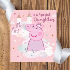 Danilo Promotions LTD Daughter Birthday Card, Peppa Pig Daughter Birthday Card, Daughter Birthday Card Peppa Pig, Happy Birthday Card Daughter