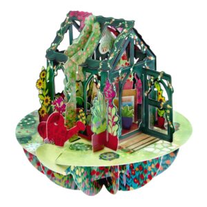 santoro pirouette, 3d pop up greeting card - 'secret garden' - birthday card, anniversary card, get well gift, thank you card, centerpieces, decoration, corporate gifts, employee appreciation