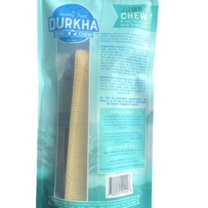 Jumbo Size (7-8ozs), Durkha, Himalayan Chews. Long Lasting, Yak Cheese Chews for Large Dogs & Aggressive Chewers, Natural, Healthy Cheese Stick | Does Not Stain Carpets or Furnitures.