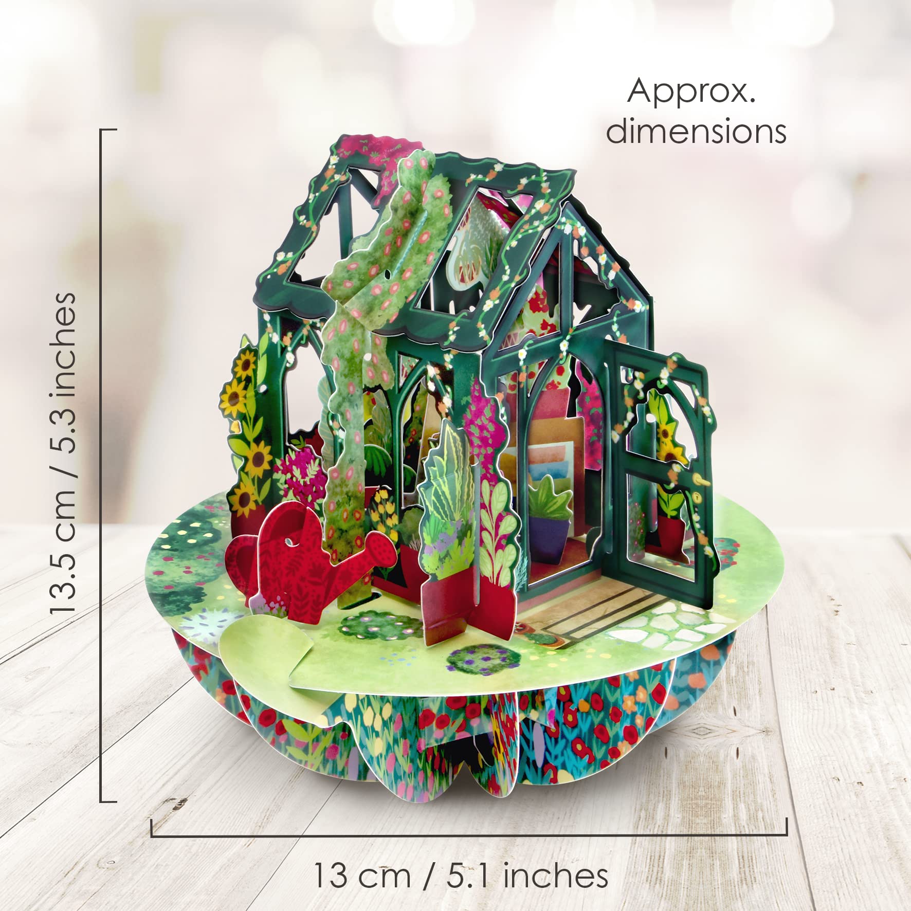 SANTORO Pirouette, 3D Pop Up Greeting Card - 'Secret Garden' - Birthday Card, Anniversary Card, Get Well Gift, Thank You Card, Centerpieces, Decoration, Corporate Gifts, Employee Appreciation