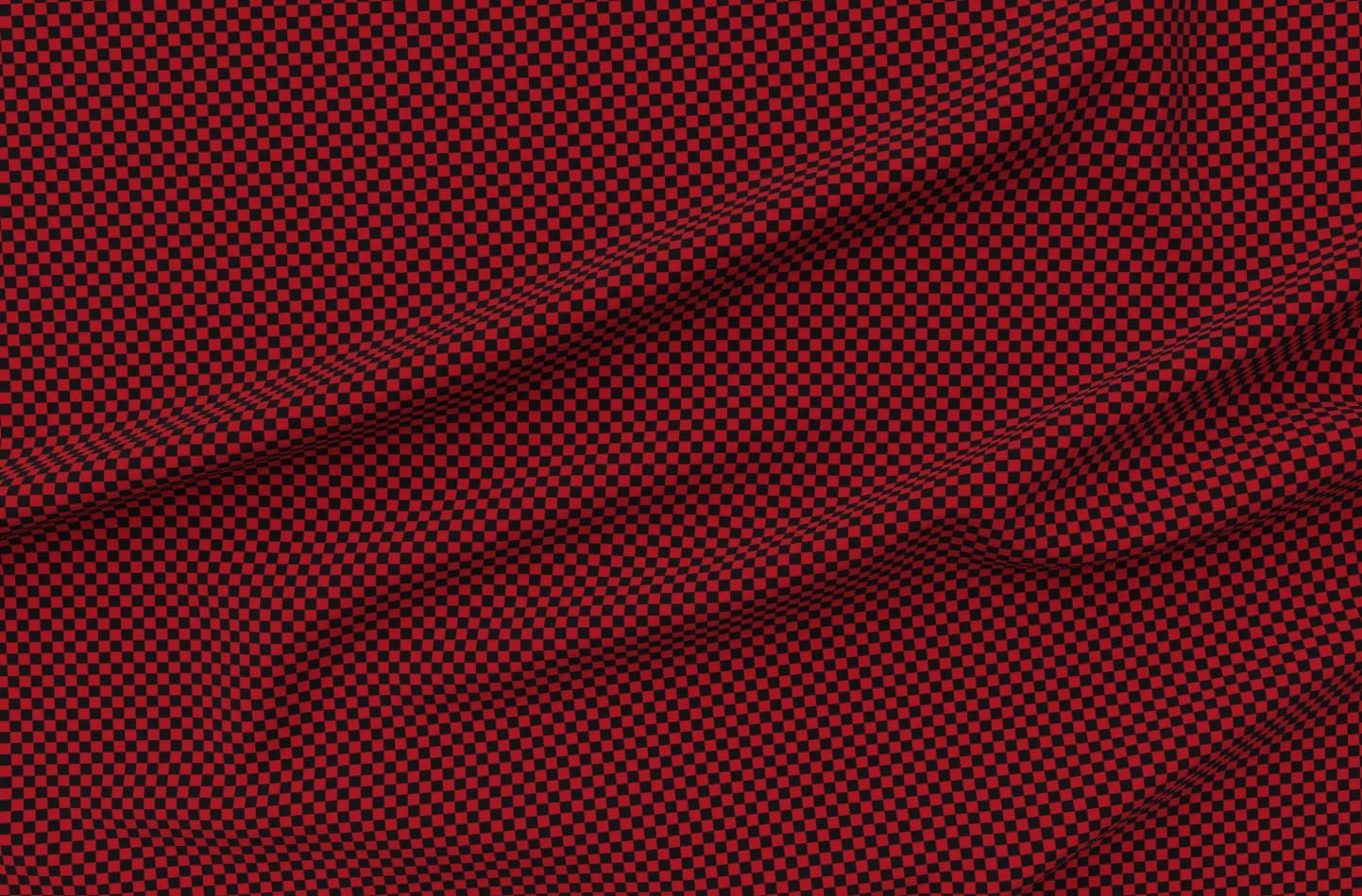 Spoonflower Fabric - Inch Black Dark Red Checkerboard Squares Check Printed on Petal Signature Cotton Fabric Fat Quarter - Sewing Quilting Apparel Crafts Decor