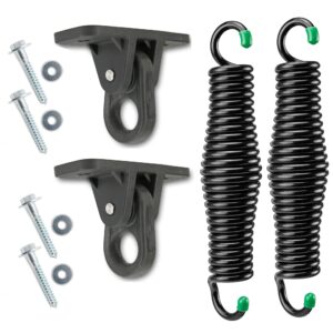 swingmate porch swing hanging kit - 750 lbs. capacity - proudly made in the usa - patented heavy-duty suspension swing hangers and springs for hammock chairs or ceiling mount porch swings (black)