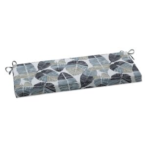 pillow perfect outdoor/indoor bench/swing cushion, 18" x 45", black hixon stone