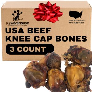 k9warehouse usa cow knee caps for dogs | 100% natural beef knee caps for dogs, beef bones for dogs, dog knee cap bones for pets, meaty dog bones large, medium and small dogs