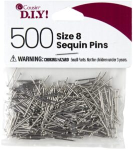 cousin corporation silver sequin pins