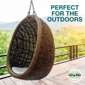 SwingMate Porch Swing Hanging Kit - 750 Lbs. Capacity - Proudly Made in The USA - Patented Heavy-Duty Suspension Swing Hangers and Springs for Hammock Chairs or Ceiling Mount Porch Swings (Black)