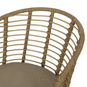 Christopher Knight Home Randy Outdoor Dining Chair Sets, Beige + Light Brown + Black