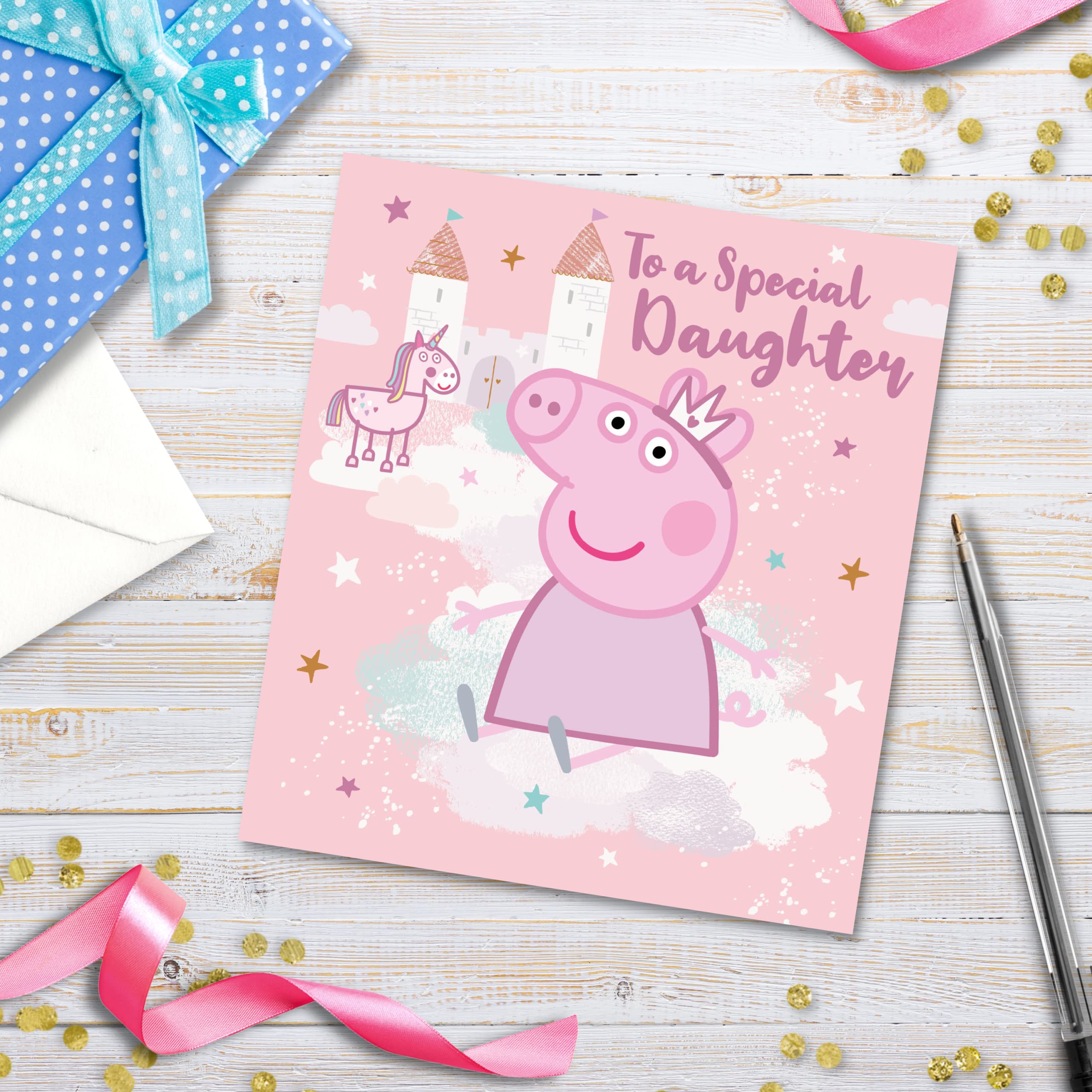 Danilo Promotions LTD Daughter Birthday Card, Peppa Pig Daughter Birthday Card, Daughter Birthday Card Peppa Pig, Happy Birthday Card Daughter