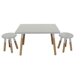 acessentials kids dipped table and stool set, gray