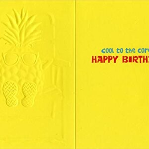 Avanti Press Cool Pineapple in Lawn Chair Funny : Humorous A-Press Birthday Card for Him : Man