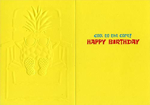 Avanti Press Cool Pineapple in Lawn Chair Funny : Humorous A-Press Birthday Card for Him : Man