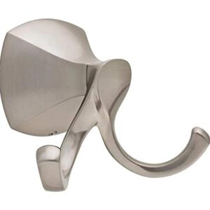 delta sandover double hook spotshield brushed nickel towel hook