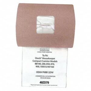 vacuum bag,paper,2-ply,reusable,pk12