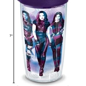 Tervis Disney Descendants 3 Made in USA Double Walled Insulated Tumbler Cup Keeps Drinks Cold & Hot, 16oz, Royal Purple Lid