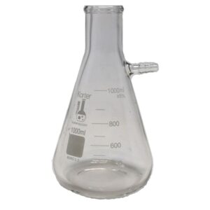 1000ml filtering flask, bolt neck with tubulation, 3.3 borosilicate, heavy wall, karter scientific (single)