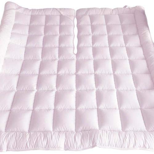 Luxury Split Top King Plush 2 Inches Mattress Pad Down Alternative Anchor Bands Split King Size