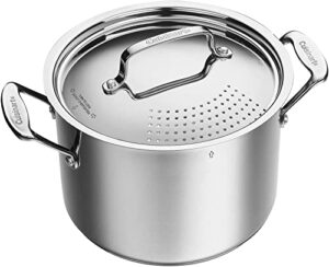 cuisinart 766s-22 6 qt. stainless steel pasta pot w/straining cover chef's-classic-stainless-cookware-collection, 6-quart