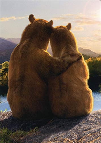 Avanti Press Bear Couple Overlooking River Birthday Card for Husband : Wife