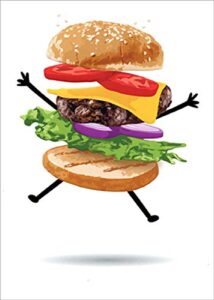 avanti press jumping cheeseburger a-press humorous : funny birthday card