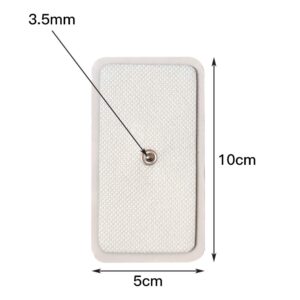 Electrodes Pad, 20(2"x4") Pads TENS Snap Electrodes, Compatible with All TENS/EMS Devices That Use The Industry Standard 3.5mm Plug, Excellent Conducting Pads Durable Pads