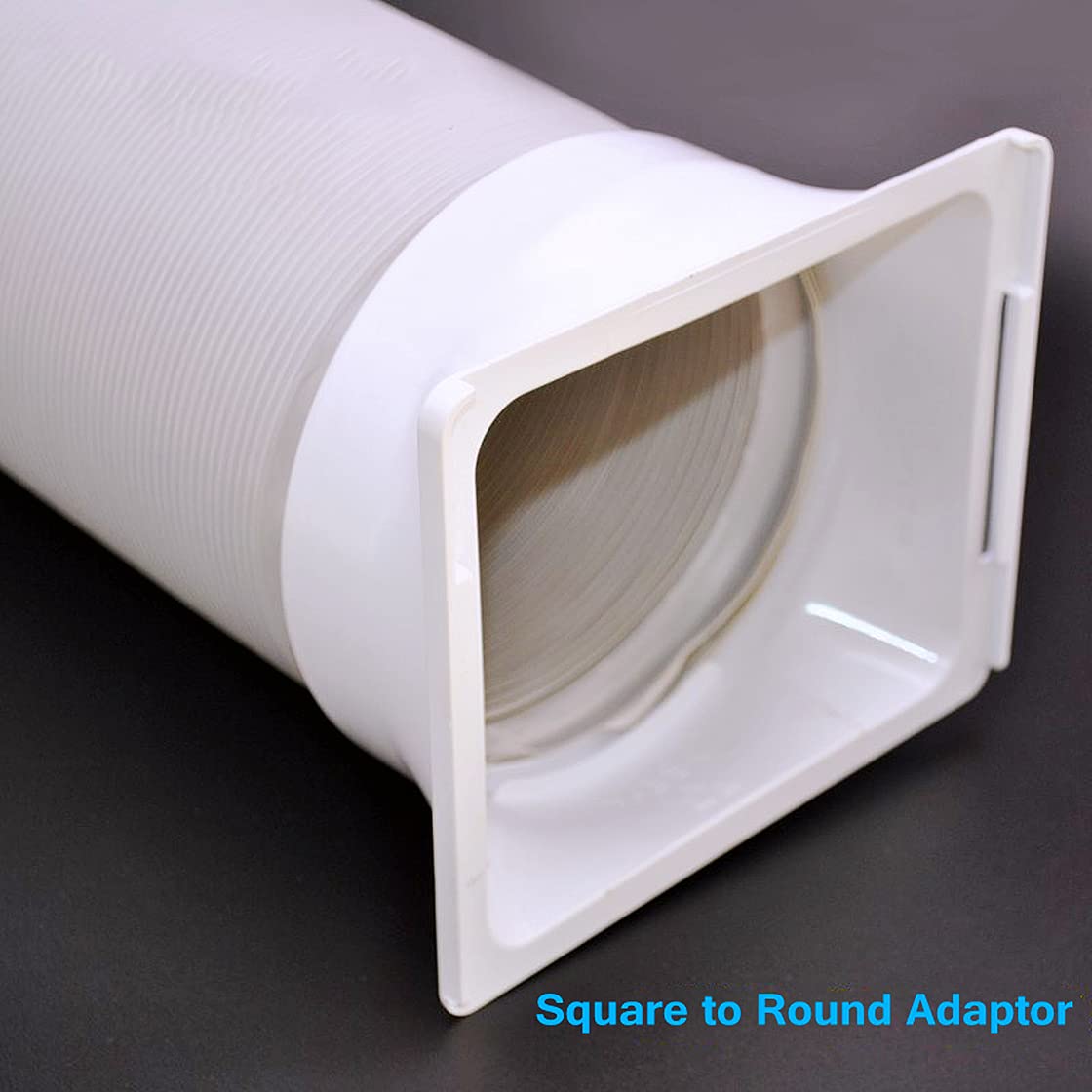 5.9 inch/6 inch Portable Air Conditioner Exhaust Hose Coupler Window Adapter A/C Unit Tube Connector Mobile air Conditioning Accessories Square to Round