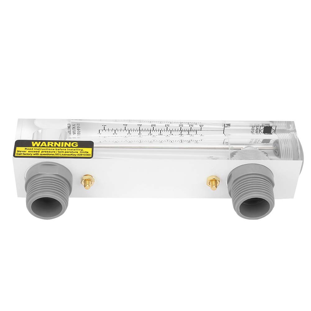 Adjustable Knob 1-10GPM Water Liquid Meter, LZM-25 0.6 MPa Acrylic Plexiglass Liquid Inline Flowmeter, for Measuring Rate of Liquid Medium