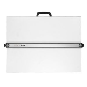 Pacific Arc Table Top Drawing Board with Parallel Bar, White, 30 inches by 42 inches