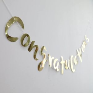 ebabyland Congratulation banner Gold - graduation party decorations 2022 Celebration Party Sign women Anniversary,Achievement Baby Shower Retirement opening birthday Party Decorations