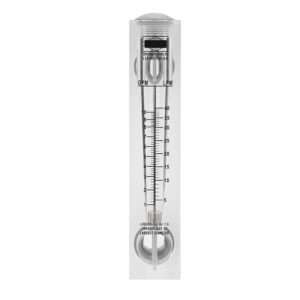 Adjustable Knob 1-10GPM Water Liquid Meter, LZM-25 0.6 MPa Acrylic Plexiglass Liquid Inline Flowmeter, for Measuring Rate of Liquid Medium