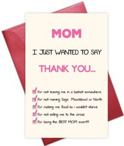 funny mother's day card, happy mother's day greeting cards, mother's day gift, birthday card for mom