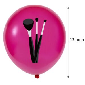 Dartsz 12pcs Spa Makeup Cosmetics Balloons Bouquet for Spa Theme Birthday Bride Shower Girl’s Day Party Decorations